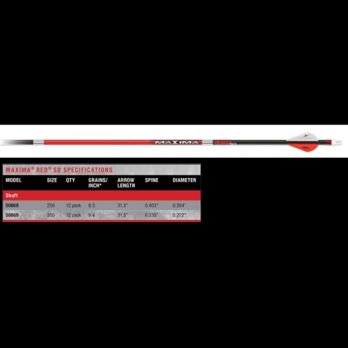 TUBO CARBON EXPRESS MAXIMA RED SD, PAQ-12