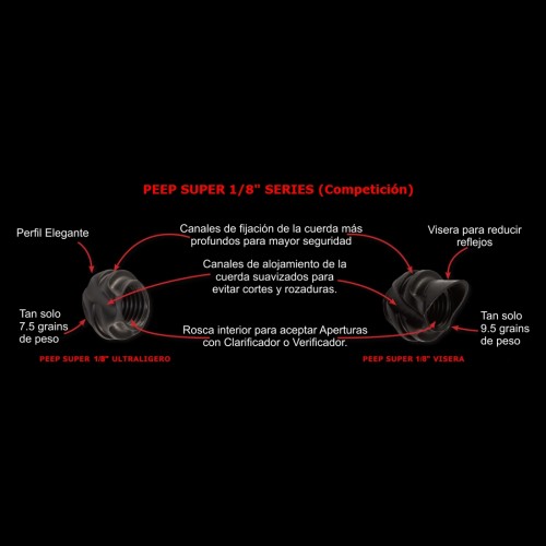 PEEP SUPER 1/8 ULTRA LIGERO SOLO SOPORTE